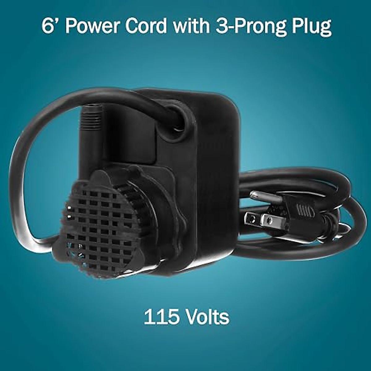 Little Giant PE-1H 115-Volt, 1/125 HP, 170 GPH Epoxy Encapsulated Small Submersible Direct Drive Pump with Hooded Volute, 6 Ft. Cord, Black, 518203