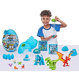 Smashers Dino Ice Age Mammoth Series 3 by ZURU Surprise Egg with Over 25 Surprises! - Slime, Dinosaur Toy, Collectibles, Toys for Boys and Kids, Blue