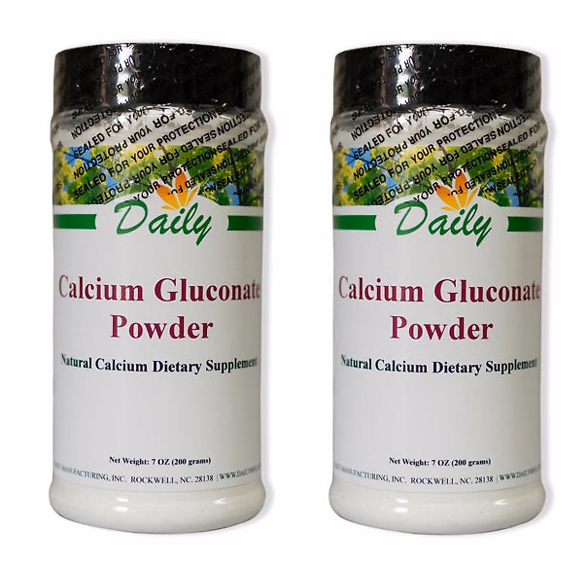 Daily Manufacturing Calcium Gluconate Powder 7 oz, 200 Grams Natural Calcium Dietary Supplement (2)