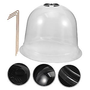 Yardwe 1 Set breathable Protective agent Nursery cover protective cover moisture cover dome plant nursery plastic bottle mini tree guard bell shaped dome basin plastic tomato
