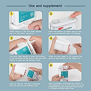 The New Floss Pick Dispenser - with [200 Count] Hygienic, Tidy and Odorless Floss Picks, 2-Pack Pop-Up Automatic Flosser Dispenser, for Home Travel Hotel Sturdy Safe Container - Floss Dispenser.