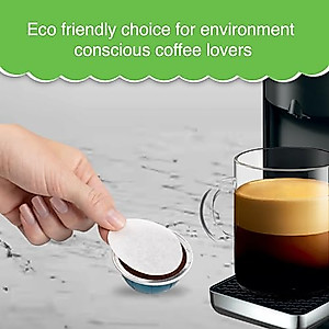 My-Cap Coffee Pod Paper Filters for use with Caps - Reuse Capsules for Vertuo Line Brewers - Coffee Paper Filters (Pack of 100)
