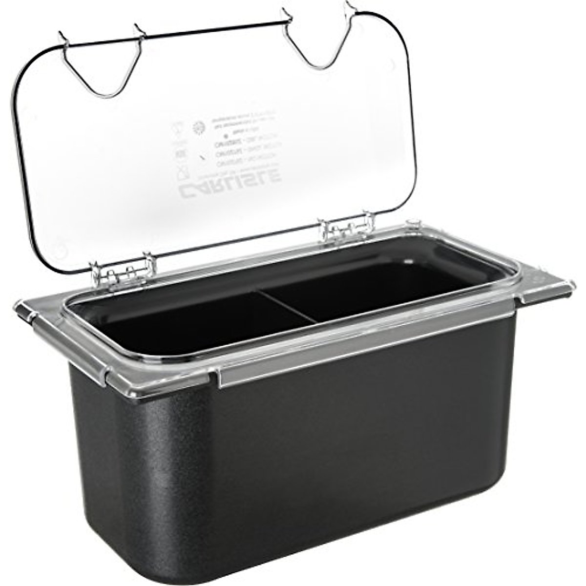 Carlisle FoodService Products CM10279Z07 Coldmaster EZ Access Lid with Notch, 1/3 Size, 0.9" Height, 13" Width, 7" Length, Polycarbonate (PC), Clear (Pack of 2)