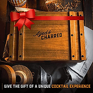 Cocktail Smoker Kit with Torch & Wood Chips (Premium Edition) for Whiskey, Bourbon & More - Drink Smoker made of 100% Oak - Old Fashioned Smoker Kit - Whiskey Gifts for Men