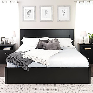 Prepac Stylish Flat Wood Panel Headboard for King Size Beds, Simplistic Wooden King Headboard 2.25" D x 81" W x 48" H, Black, BHFK-1301-1