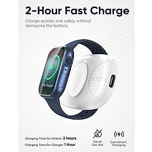 Portable Charger for Apple Watch, 1000mAh Magnetic Keychain Wireless Power Bank Watch Charger for iWatch with 4 LED Indicators, Apple Watch Accessories Compatible for All Apple Watch Series