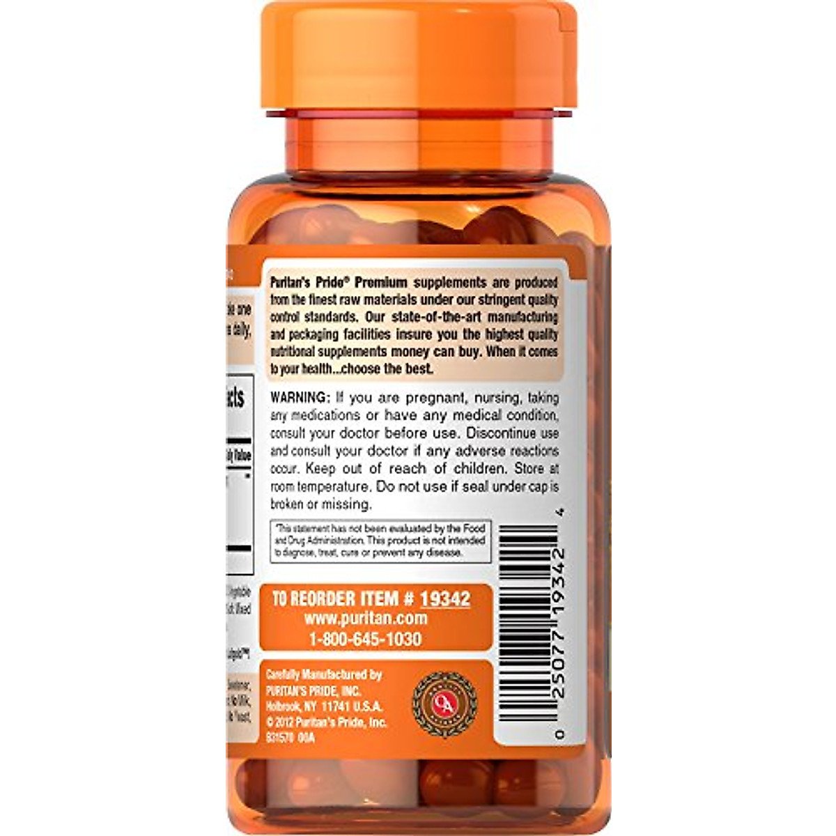 Puritan's Pride Healthy Eyes Lutigold Extra - 60 Soft Gels - Lutein with Meso-zeaxanthin and Zeaxanthin