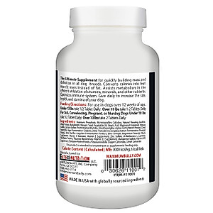Maximum Bully - Ultimate Bully - Maximum Performance Canine Supplement, 60 Tablets, Made in The USA