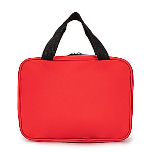 Jipemtra Red First Aid Bag Empty Travel Rescue Pouch First Responder Storage Compact Survival Medicine Bag for Car Home Office Kitchen Sport Outdoors