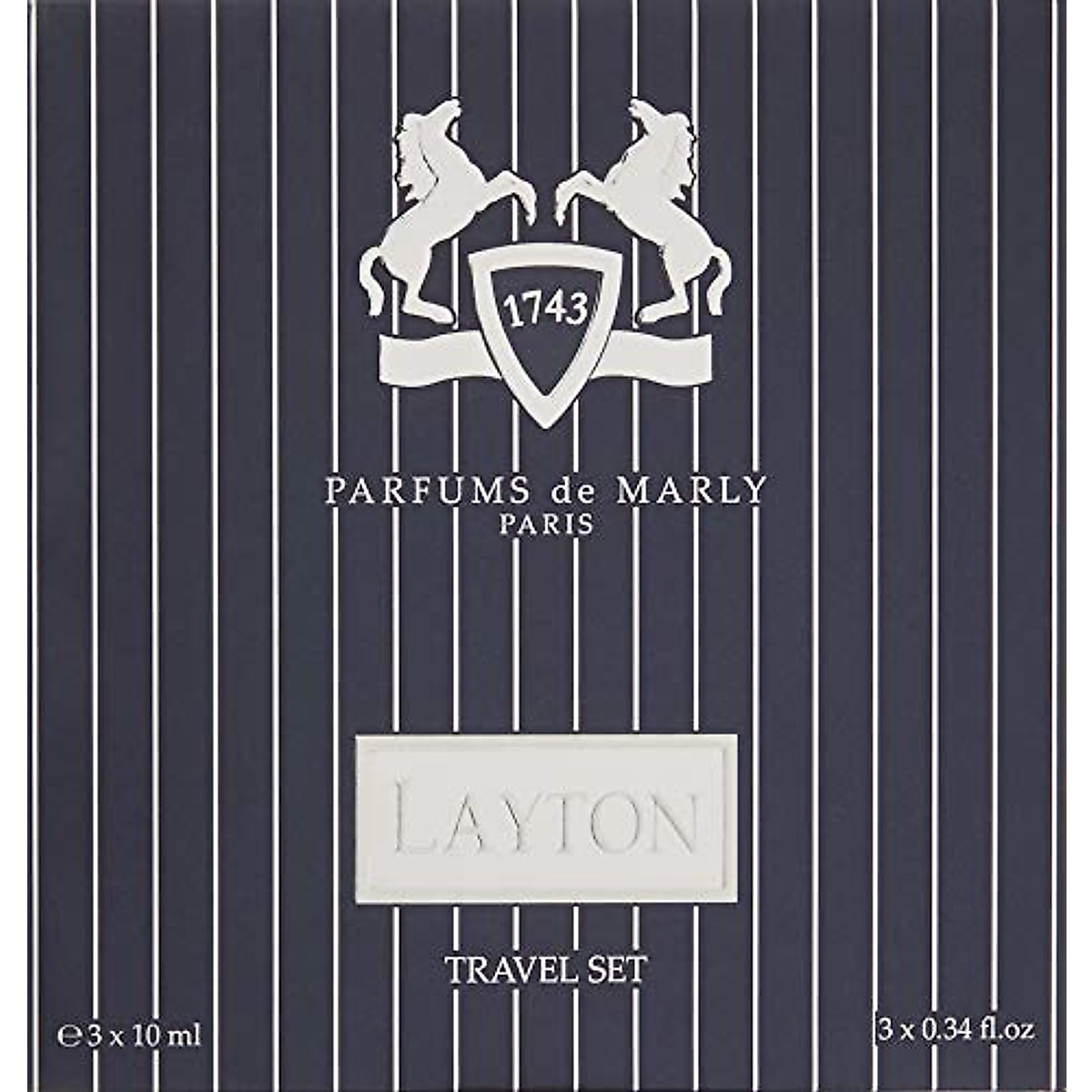 PARFUMS de MARLY - Layton - Travel Set - 3 x 0.35 Fl Oz - Eau De Parfum for Men - Top Notes Apple, Bergamot, Lavender - Heart Notes Jasmine, Violet, Geranium - Base Notes Vanilla, Pepper - 3 x 10ml