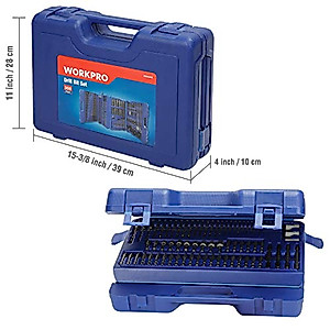 WORKPRO Drill Bit Set, 300-Piece Drill and Driver Accessory Set for Metal, Wood, Cement Concrete and Plastic with Storage Case, W004549A