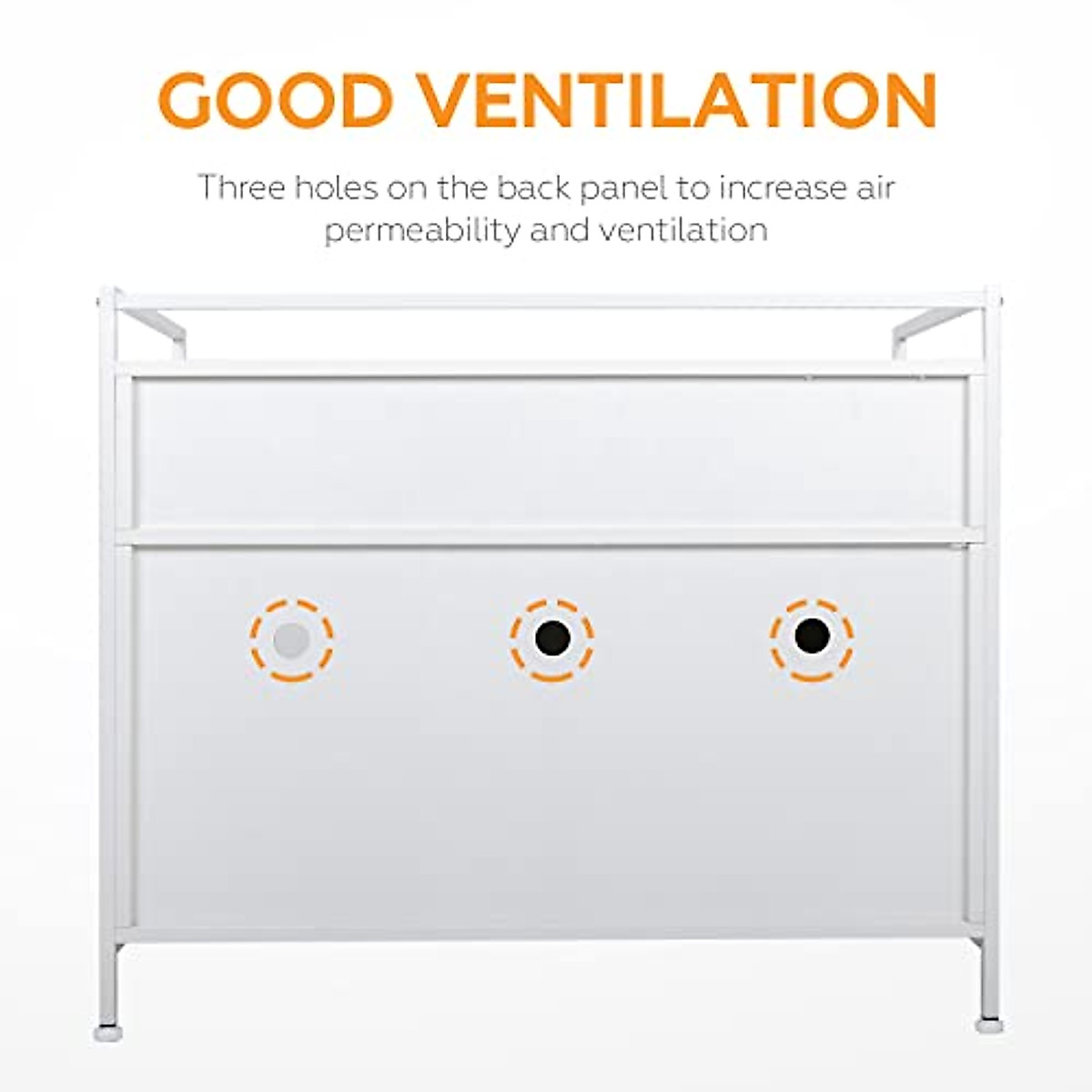 YUSING Litter Box Enclosure, Cat Litter Box Furniture Hidden, Cat Washroom Bench Storage Cabinet Large with Double Doors and Open Shelf for Bedroom, Living Room