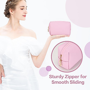 HAOGUAGUA Makeup Bag Pouch Purse Organizer Waterproof Travel Cosmetic Organizer for Women Medium Size (Pink)