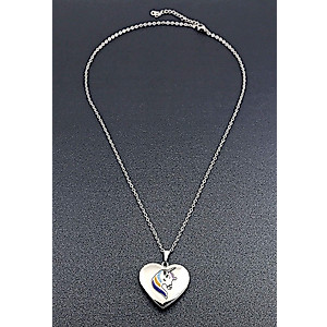 YOUFENG Unicorns Gifts for Her Love Heart Locket Necklace that Holds Pictures Enamel Locket Pendant Gifts for Women