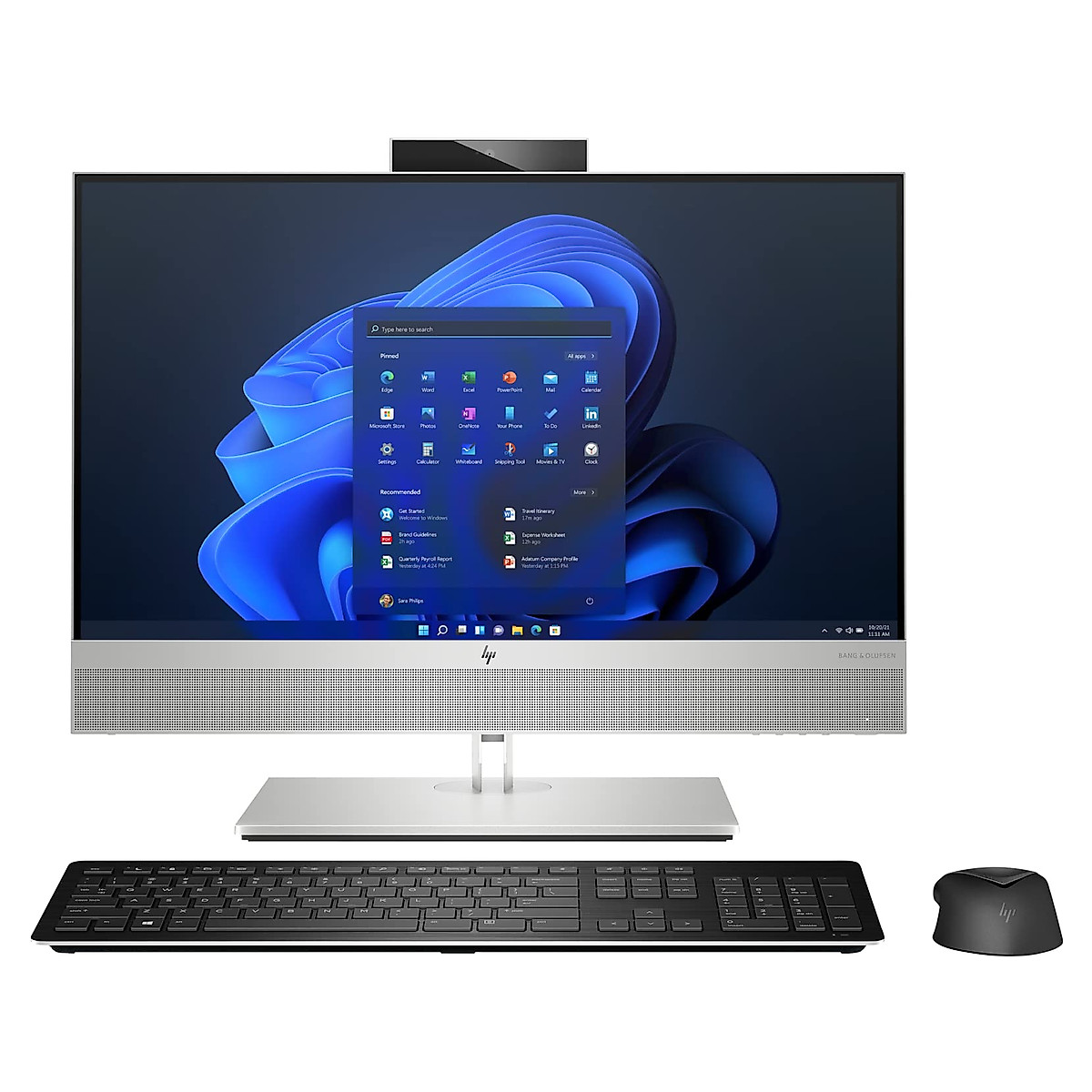 HP EliteOne 800 G6 All-in-One Computer, 23.8 IPS, FHD, Intel i7-10700, Bang & Olufsen with Stereo Speakers, NO DVD-RW, Win 10 Pro, Silver, 3 Year Warranty (16GB RAM | 1TB SSD)