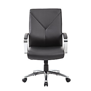 Boss Office Products LeatherPlus Executive Chair in Black
