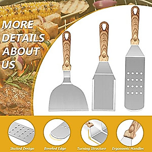 Joyfair Griddle Accessories Kit, 26Pcs Flat Top Grill Tools Set for Outdoor Camping BBQ, Include Professional Stainless Steel Burger Turner, Fish Spatulas, Scraper, Meat Tenderizer, Carrying Bag