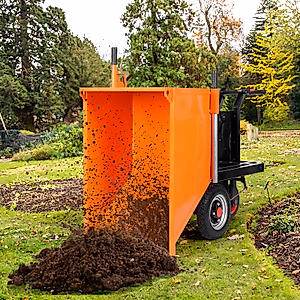 EMUQUD Wheelbarrow Utility Cart, Electric Powered Cart 48V28Ah 1000W Capacity 2200lbs (One Ton), Material Hauler, Utility Cart, Electric Wagon, Electric Deer Cart for Farm and Garden,All Purpose