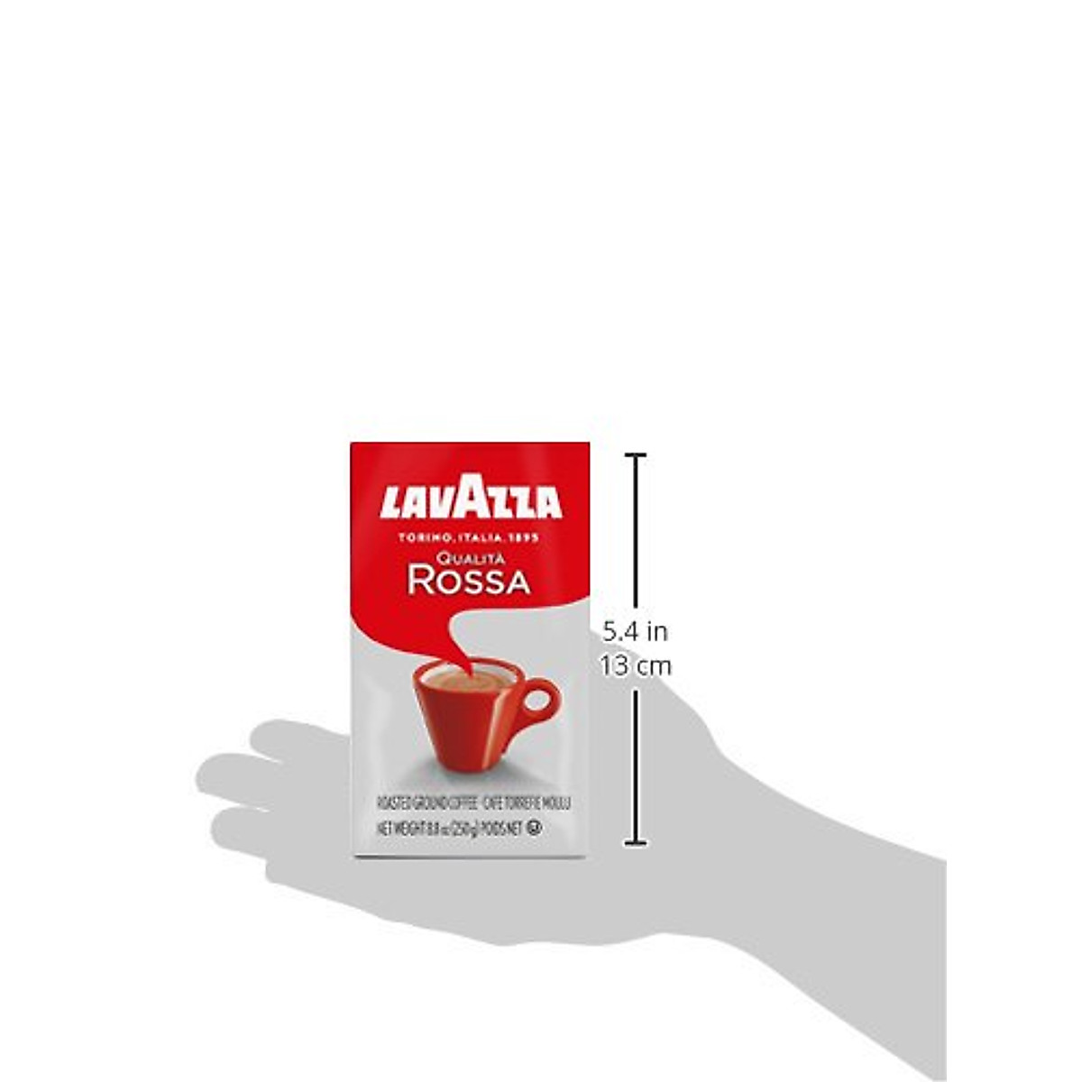 Lavazza Qualita Rossa Ground Coffee Blend, Medium Roast, 8.8-Ounce Bag