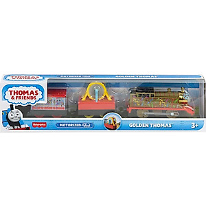 Fisher-Price Thomas & Friends Trackmaster Golden Thomas, Motorized Train Engine for Preschoolers Ages 3 Years & Older