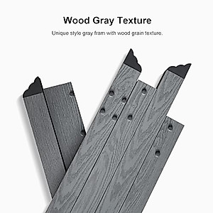 PURPLE LEAF 10' x 13' Outdoor Retractable Pergola with Sun Shade Canopy Patio Metal Shelter for Garden Porch Beach Pavilion Wood Grain Frame Gazebo Modern Yard Grill Pergola, Grey