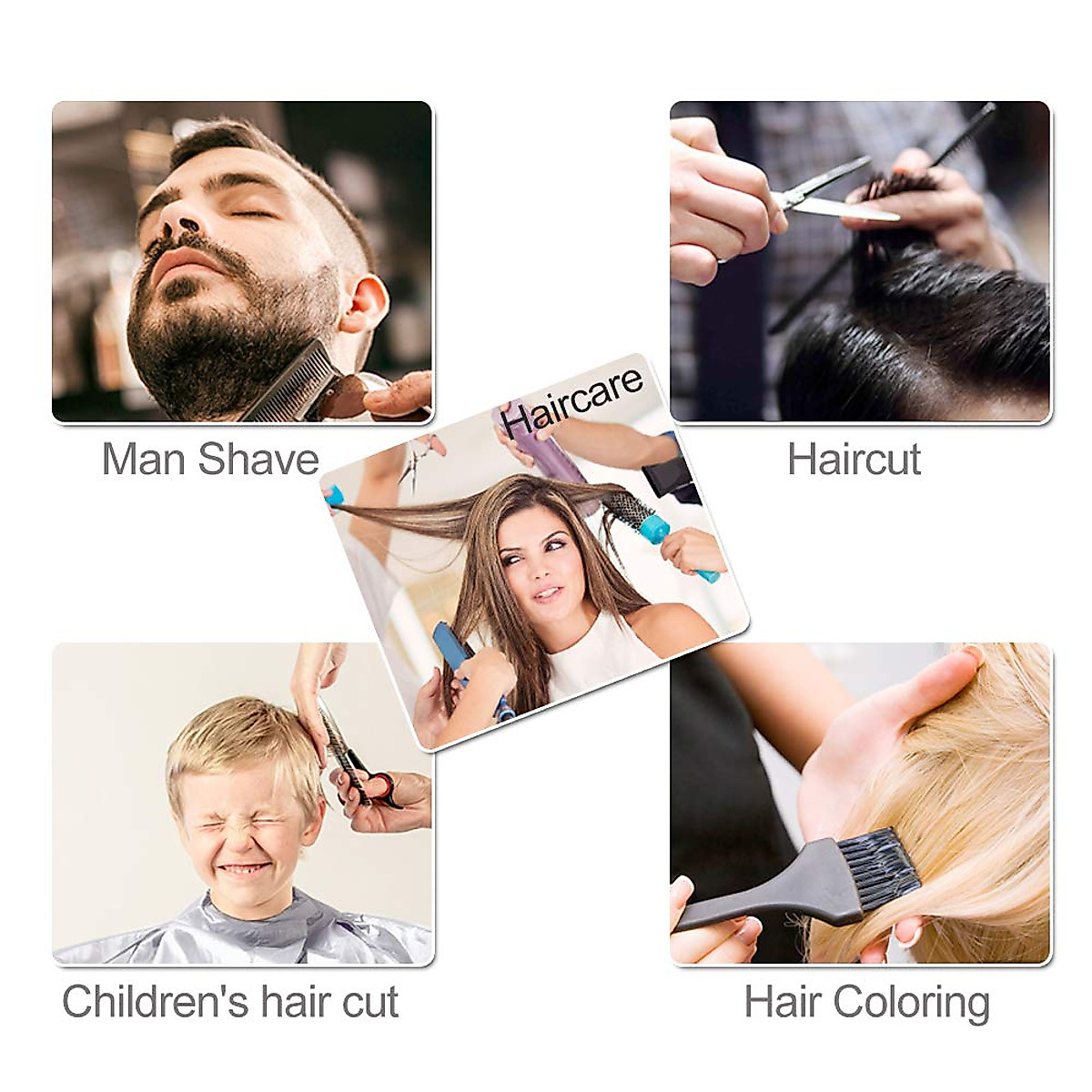 EFLY Hair cutting cape barber Cape umbrella for men women, haircut Salon Capes for hair stylist, Beard Shaving Waterproof Hairdressing Kit Accessories for Adult Kids (silver)