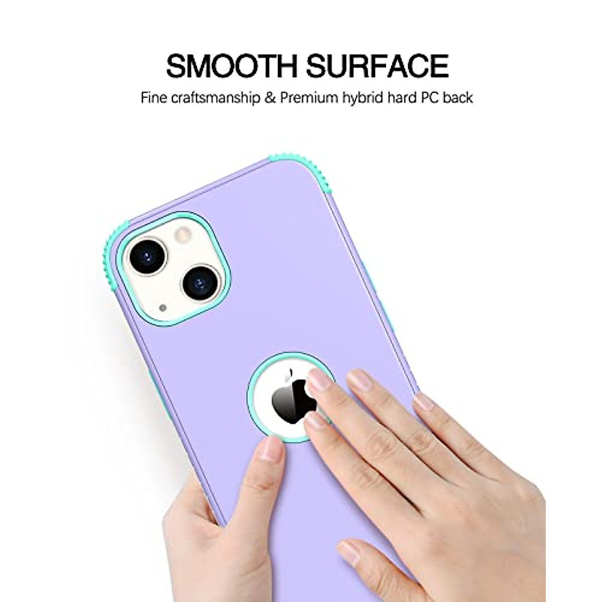 BENTOBEN iPhone 13 Mini Case, Phone Case iPhone 13 Mini, Heavy Duty 2 in 1 Full Body Rugged Shockproof Protection Hybrid Hard PC Bumper Drop Protective Girls Women Boy Men Covers, Purple/Mint