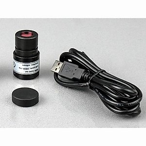 AmScope M150C-E-I 40X-1000X LED Cordless All-Metal Framework Full-Glass Optical Lens Student Biological Compound Microscope + Digital Camera USB Imager
