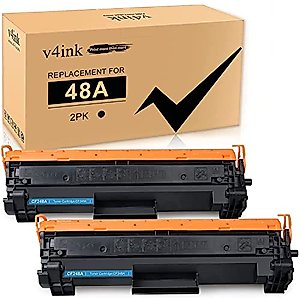 v4ink 2-Pack Compatible 48A Toner Cartridge Replacement for HP 48A CF248A Toner Black Ink for use in HP Pro M15w M15a M16w M16a MFP M29w M29a M28w M28a Printer