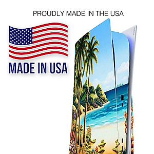 ITS A Skin Skins Compatible with Sony Playstation 5 Console Disc Edition - Protective Decal Overlay Stickers wrap Cover - Beach Water Palm Trees