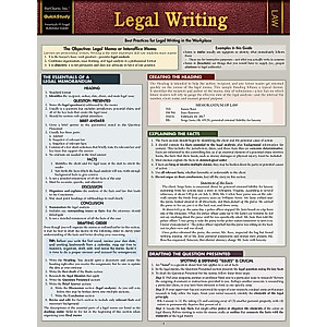 Legal Writing QuickStudy Laminated Reference Guide