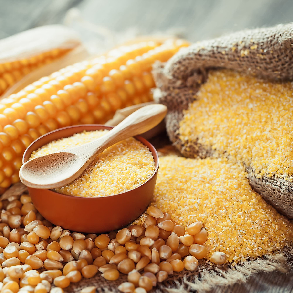 Chef's Banquet Emergency Food Supply Basics 7 Essentials (oats, rice, corn, multi-grain cereal, beans, pasta, wheat) House and Home survival food kit, Shelf Life: 25 year to 30 year