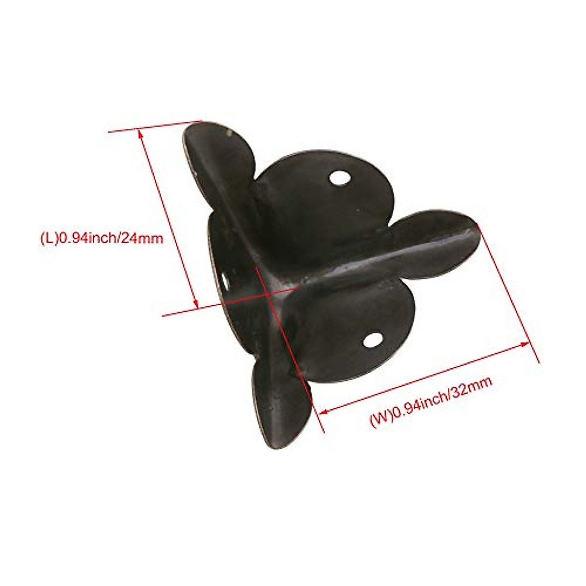 BQLZR Corner Ornament 24x24mm Vintage Bronze Metal Decorative Corner Bracket for Box Pack of 20