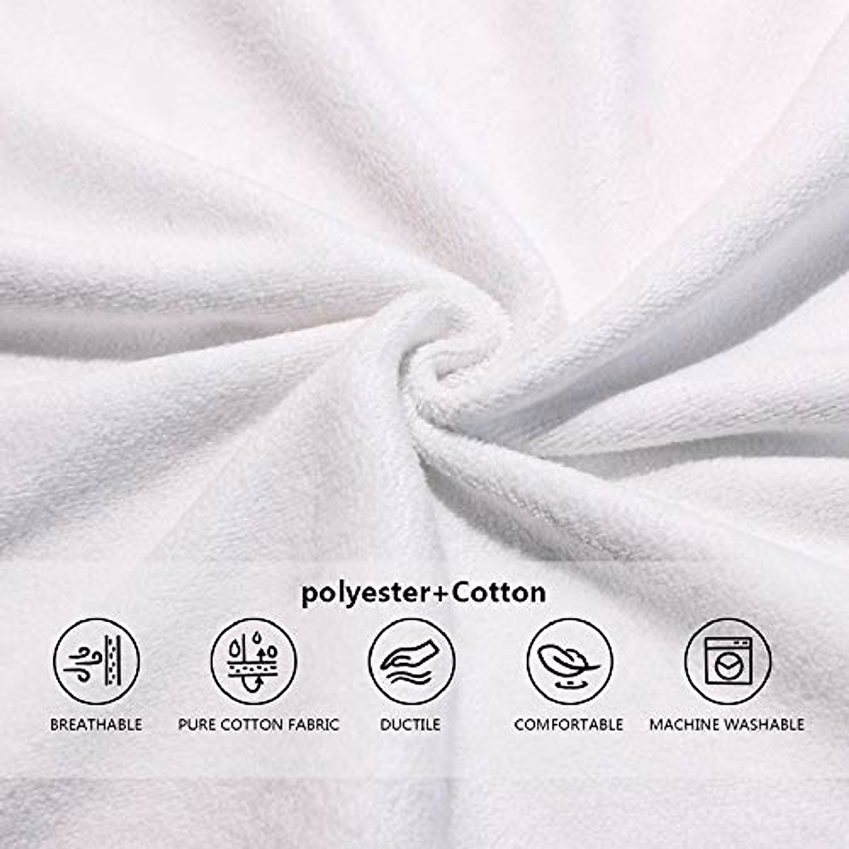 visesunny Owl Hand Towel for Kitchen Bathroom Decor Soft Absorbent Cotton Dish Towel with Hanging Loop Botton Cleaning and Drying Washcloth