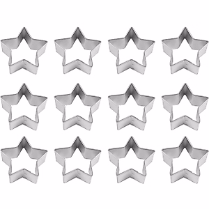 1 Dozen/12 Count Mini Stars 1.5 Inch Cookie Cutters from The Cookie Cutter Shop – Tin Plated Steel Cookie Cutters