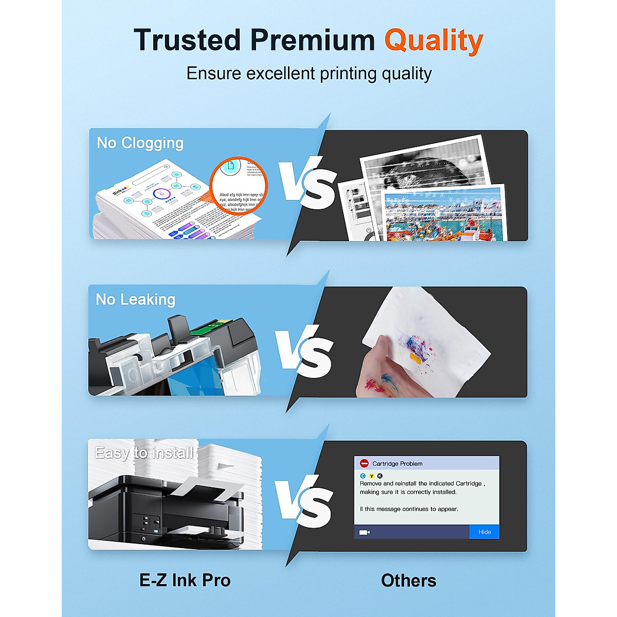 E-Z Ink Pro LC3013 LC3011 Compatible Ink Cartridge Replacement for Brother LC3013 LC3011 LC-3013 Compatible with MFC-J491DW MFC-J497DW MFC-J895DW MFC-J690DW (2 Black, 2 Cyan, 2 Magenta, 2 Yellow)