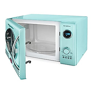 Retro Microwave Oven -.9 Cu. Ft. Aqua Auto Shut Off