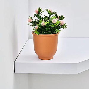 WELLAND Big Size Phoenix Corner Wall Mount Shelf for DVD Players/Cable Boxes/Games Consoles/TV Accessories, White