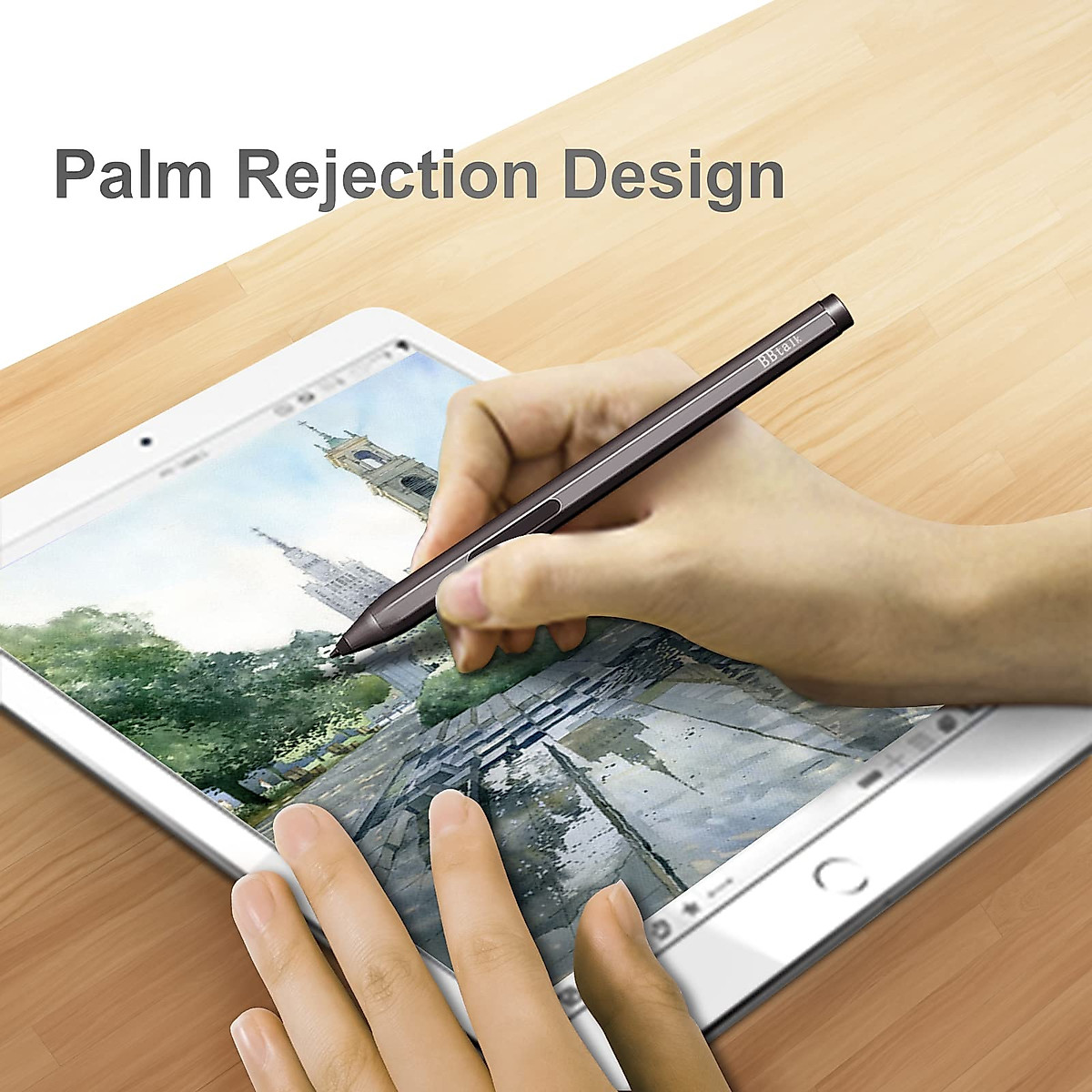 Stylus Pen for Surface Pro 9/8/X/7/6/5/4/3, Surface 3, Book/Studio/Go 3/2/1, Laptop 5/4/3/2/1, Pen for Microsoft Surface with Magnetic Adsorption, Palm Rejection, 1024 Pressure Sensitivity(Deep Gray)