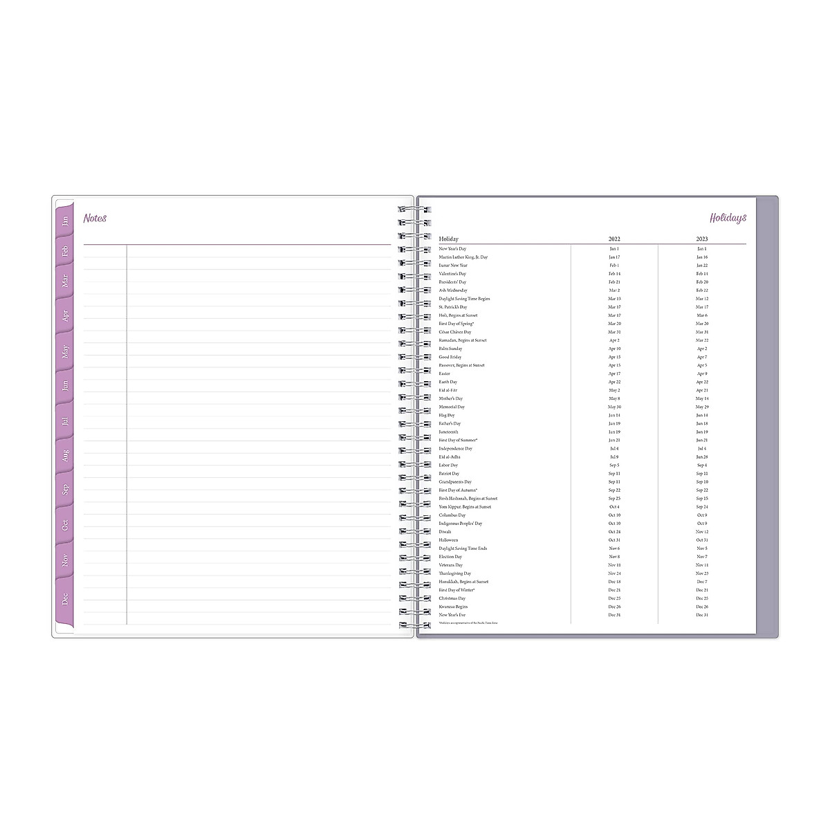 Blue Sky 2023 Weekly and Monthly Planner, January - December, 8.5" x 11", Clear Pocket Cover, Wirebound, Laila (142085)