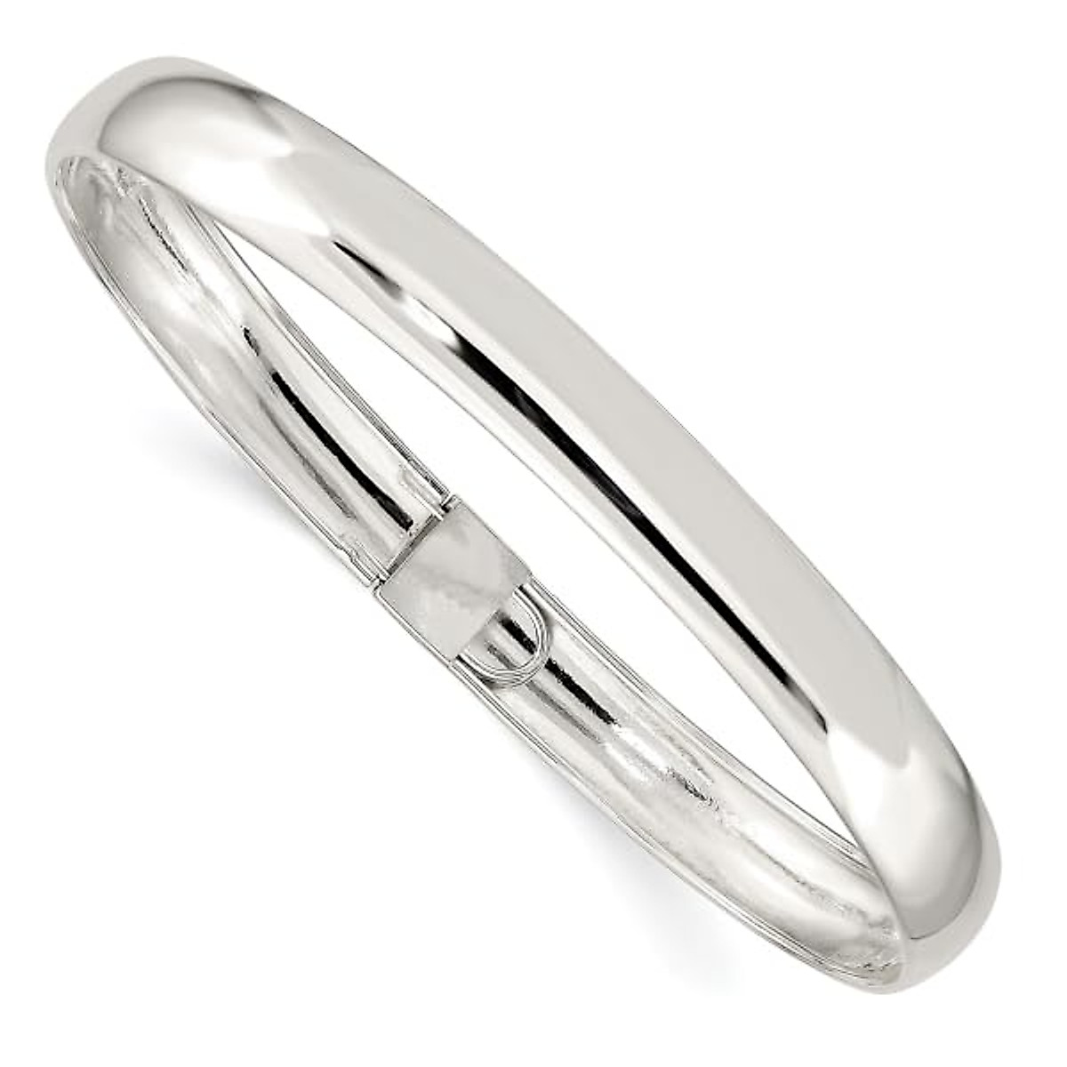 IceCarats 925 Sterling Silver 8mm Flexible Bangle Bracelet