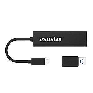 Asustor | AS-U2.5G2 | USB3.2 Gen 2 Type-C to 2.5GBase-T (RJ-45 2.5 Gigabit LAN) Adapter | for MacBook, Chromebook, Windows 10 or 8.1, and Mac OS…