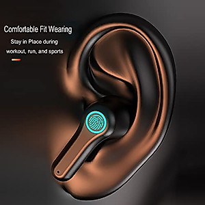 Bluetooth 5.2 Wireless Earbuds, 4 Mic Call Noise Cancelling Wireless Headphones with LED Display, Loud Sound Clear Call Deep Bass in-Ear Headphones with Charging Case Compatible for iPhone Android