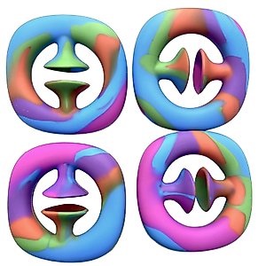 Squeeze Fidget Toys for Kids, Adults by Fenrici, 4 Pack, Snapping Popper for Sensory Stress Relief, Hand Grip for Occupational Therapy, Alternative to Stress Ball, Rainbow, Multi-Color - 4 Pack
