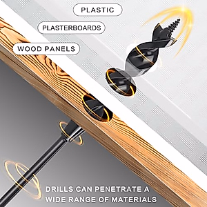 YY-LC Flexible Drill Bit for Wire Pulling with Guide Ball Kit,3/4 in. x (4.5 FT) 54 in. Long Flex Drill Bits for Wood,Auger Head Installer Drill Bit, Fish Bit for Pulling Wires in Walls