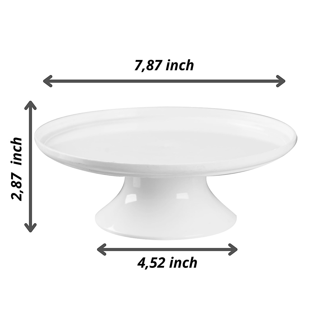 GRUPO MIRANDINHA Acrylic Round Cake Stand Cupcake Stand Candy Stand (White)
