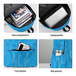 ZOSENY Kids Backpack for Boys Girls,Cute Travel Girls Backpack(17-inch), Light Blue Laptop Backpacks for Women Men.