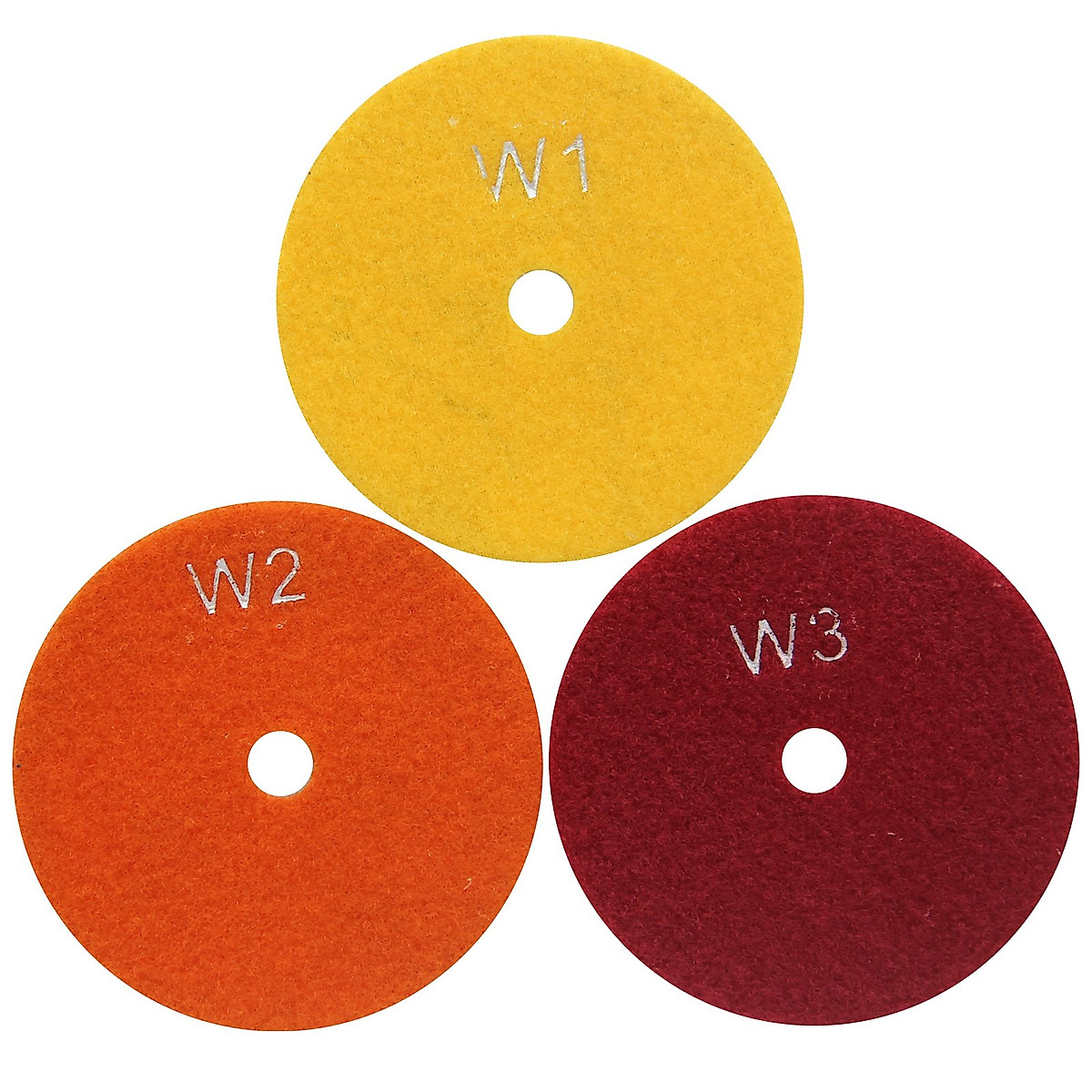 Easy Light 4 Inch 3-Step Flexible Wet Diamond Polishing Pads for Granite Marble 3 Pcs Set