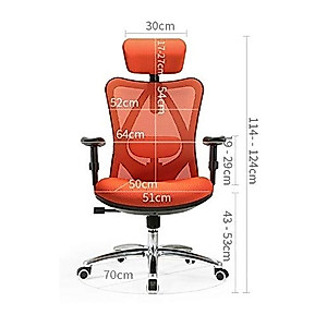 JFGJL Executive Office Chair - High Back Office Chair with Footrest and Thick Padding - Reclining Computer Chair with Ergonomic Segmented Back, Black