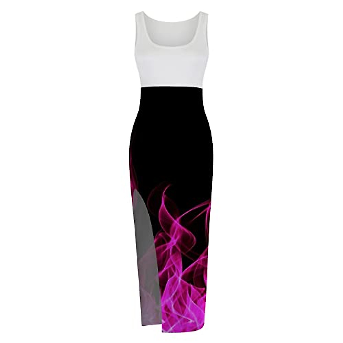 Summer Casual Women's Dresses Ruffle Hem A-line Casual Mini Dress Floral Print Crewneck Sleeveless Dress